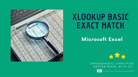 xlookup basic exact match in excel
