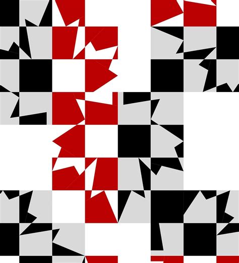 Modern Maple Leaf Pattern Etsy