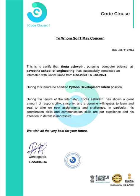 Certificateofachievement Codeclause Pythondevelopment