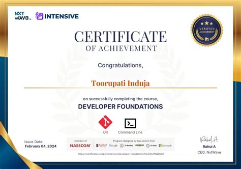 Induja Toorupati On Linkedin Developerfoundations Ccbp Nxtwave