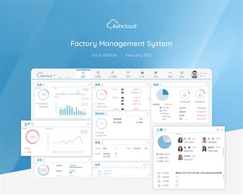 ERP UI Design Factory Management System Behance