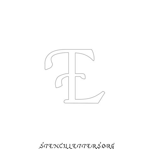 16th Century Cursive Free Printable Letter Stencils With Outline Cutout