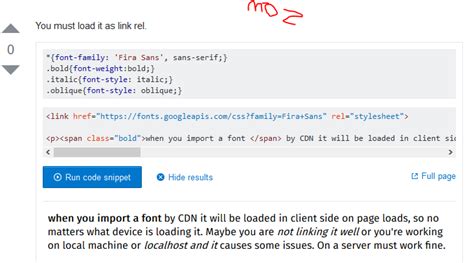 HTML CSS Google Font Fira Sans Rendering Stack Overflow
