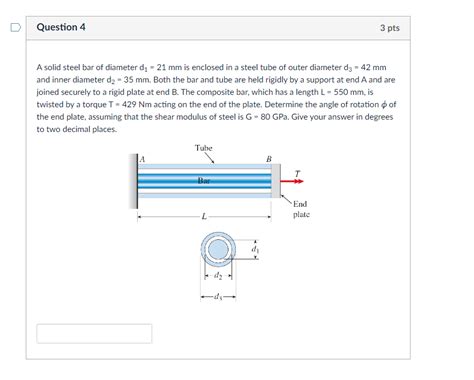 solved a solid steel bar of diameter d {1} 21