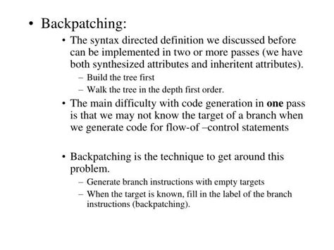 ppt backpatching powerpoint presentation free download id 5141193