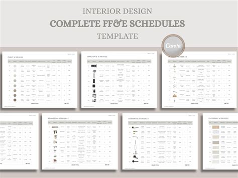 Forma Editable Ffe Schedule Template Interior Design Specification