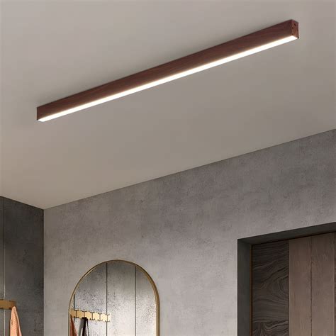 Modern Metal Led Flush Mount Rectangle Shape Ceiling Light With Acrylic