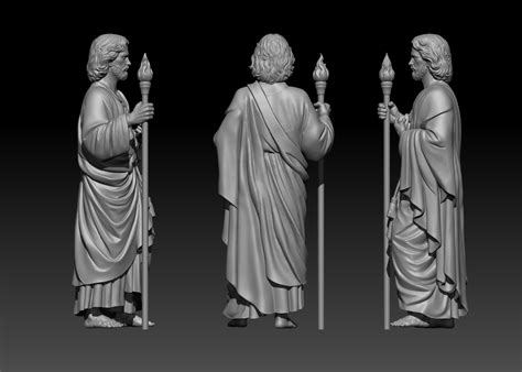 🗿 Saint Jude Thaddeus Statue Patron Of Lost Causes High Detail Stl