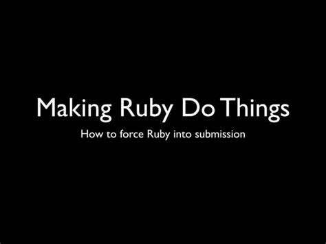 introduction to ruby ppt