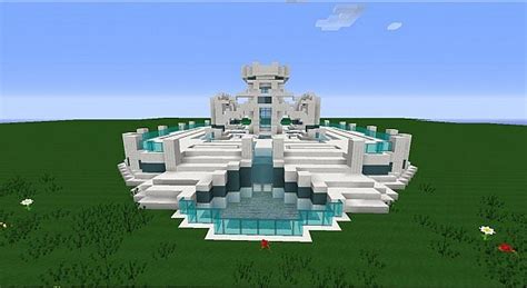 Simple Quartz Spawnlobby With Glass Item Elevator Minecraft Map
