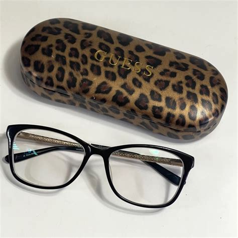 Guess Accessories Guess Gu250 Eyeglass Frames Black Gold With