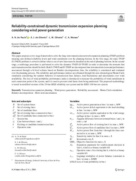Pdf Reliability Constrained Dynamic Transmission Expansion Planning