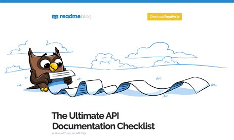 the ultimate api documentation checklist doctoolhub