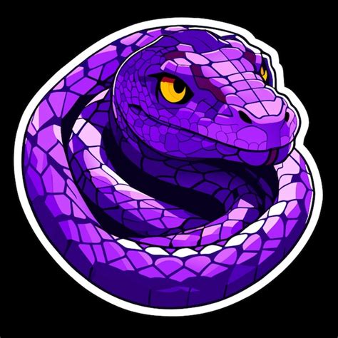 Premium Vector Amethystine Python Scrub Python Sticker Vector
