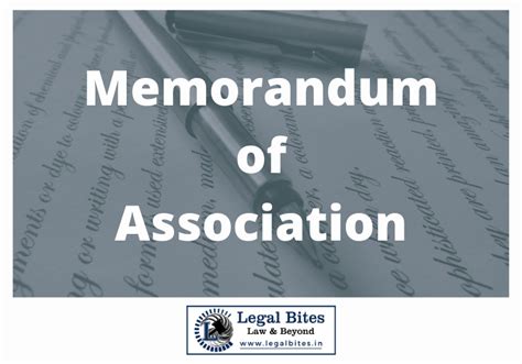Memorandum Of Association Moa Legal 60