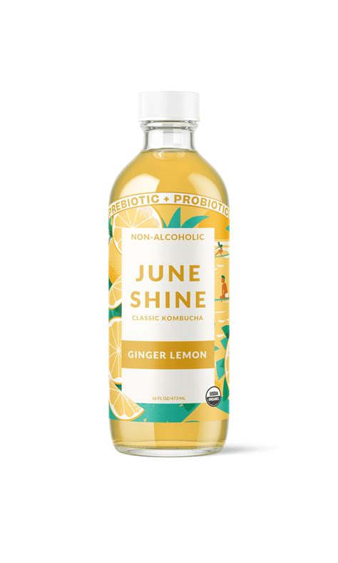 Ginger Lemon Juneshine Kombucha
