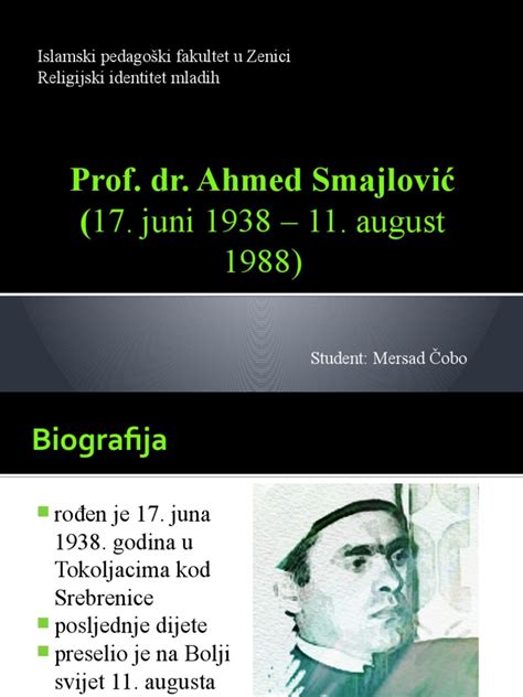 Dr Ahmed Smajlović Pdf