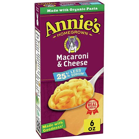Annies Macaroni And Cheese Nutrition Facts Cullys Kitchen
