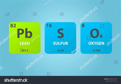 Lead Sulfate Pbso4 Molecule Simple Molecular Stock Vector Royalty Free