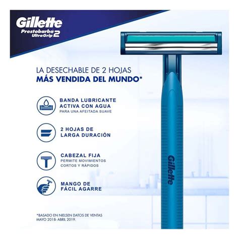 Gillette Prestobarba Ultragrip 2 Rastrillo Para Afeitar Desechable 2