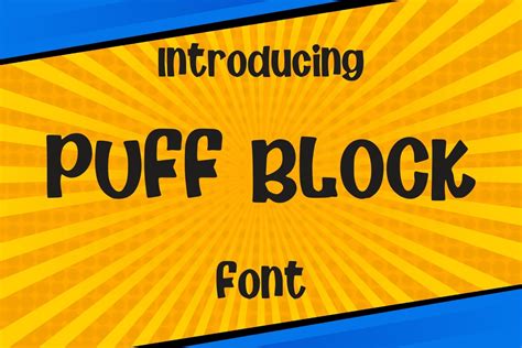 Puffblock Font By Charnelles Canvas · Creative Fabrica