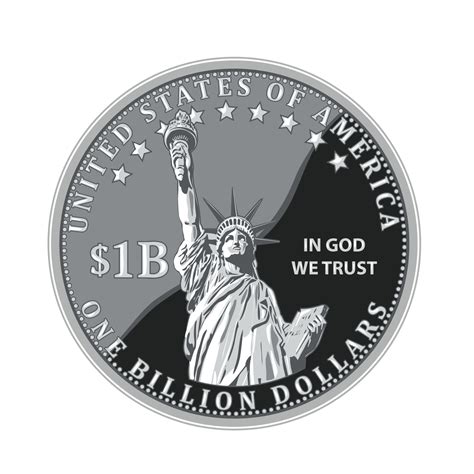 One Billion Dollar Coin Of United States Of America Isolated 24398678