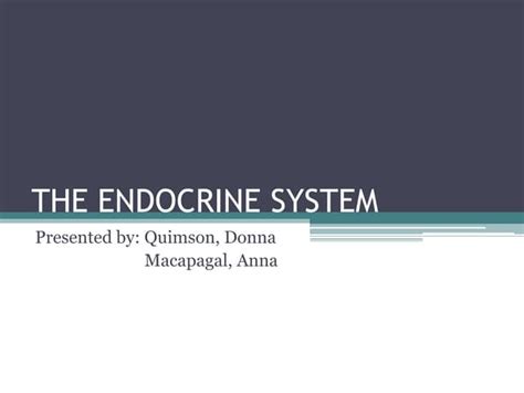 Endocrine System Hormones In Animalswbbse Pptx