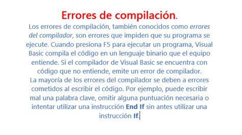 Tipos De Errores En ProgramaciÓn Mind Map