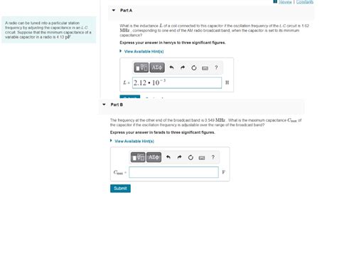 Solved A Radio Can Be Tuned Into A Particular Station