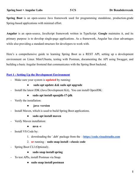 Pdf Spring Boot Angular Labs