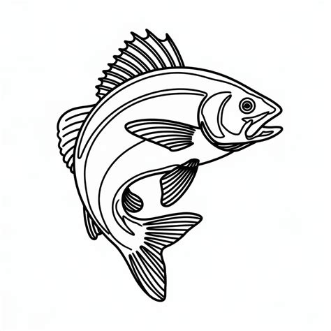 Fisk Tegning Atlanterhavs Torsk Codling Fisk Tegning Stockphoto