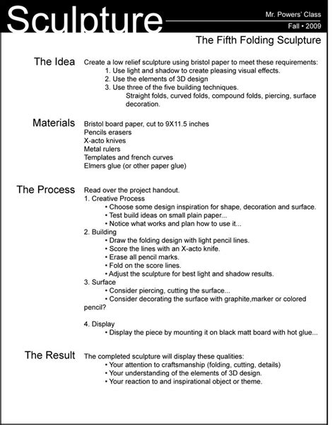 Paper Sculpture Art Lesson Plan At Naomi Brown Blog