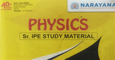 Inter 2nd Year Physics Material Download Narayana Material Ipe 2nd