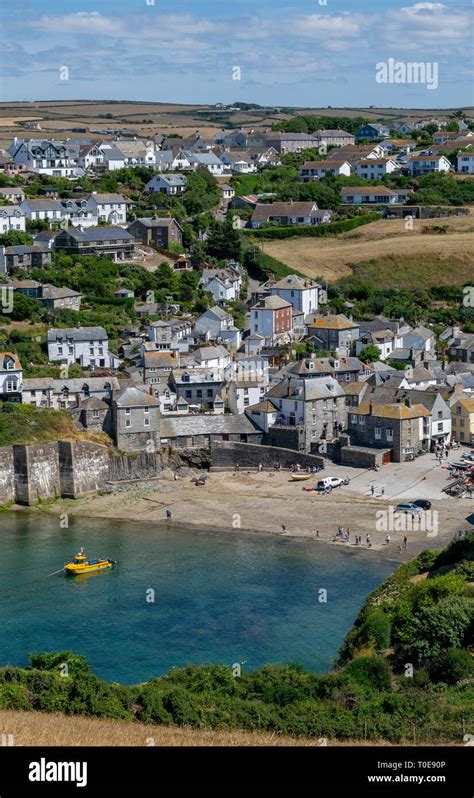 View Of The Village Of Port Isaac In Cornwall Ukthe Location For The Filming Of Doc Martin