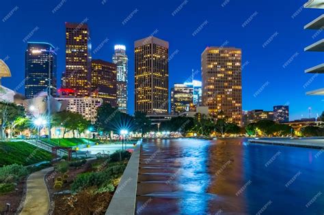 Premium Photo 4k Image Los Angeles Night Skyline Illuminated By City