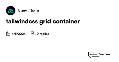 Tailwindcss Grid Container Nuxt