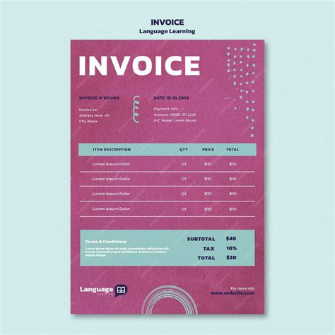 Free Psd Language Learning Template Design