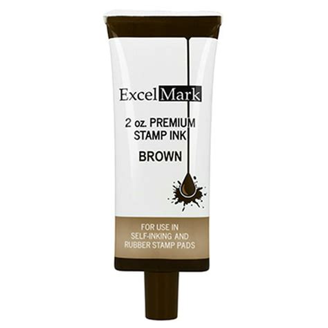 Excelmark Self Inking Stamp Refill Ink 2 Oz Brown Ink Walmart