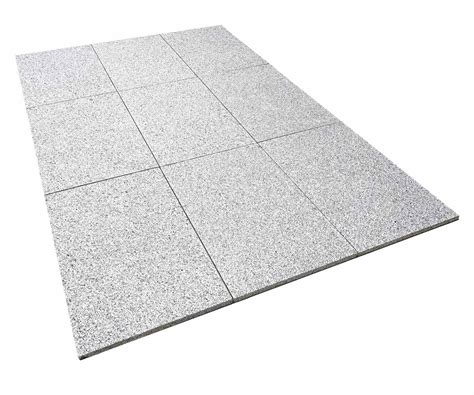 Hellgraue Granit Terrassenplatten Silver Light