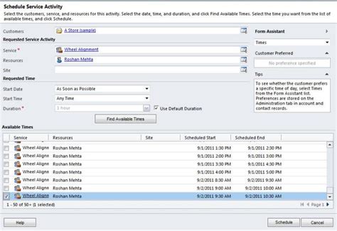 service scheduling error in microsoft dynamics crm 2011 magnetism