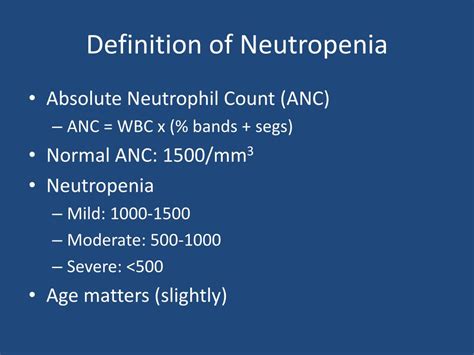 Ppt Neutropenia In Pediatrics Powerpoint Presentation Free Download Id 2036598