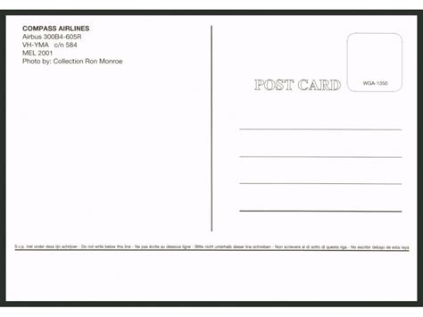 Postcard Compass Airlines A300
