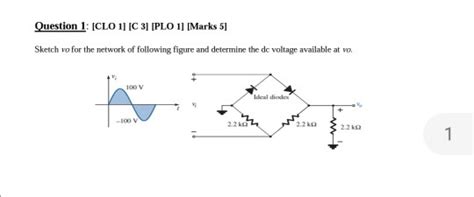 solved sketch vo for the network of following figure and
