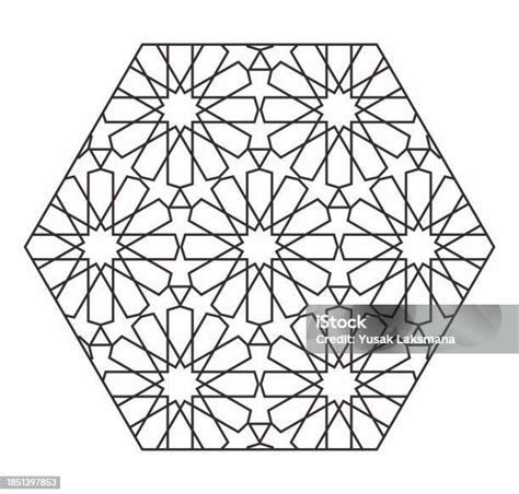 Hexagonal Islamic Pattern Stock Illustration Download Image Now Abstract Arabic Style
