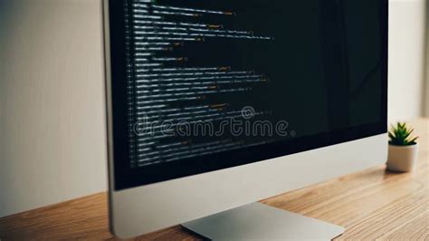 Computer Screen Showing Programming Code Lines Scrolling Up Stock Footage Video Of Technology
