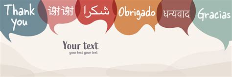 텍스트와 컬러 말풍선 배너 다른 나라와 대륙의 다양한 언어로 번역 주셔서 감사합니다 다른 언어로 된 말씀 감사합니다 다국어에 대한 스톡 벡터 아트 및 기타 이미지 Istock