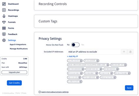 How To Exclude Ip Addresses From Being Tracked Mouseflow