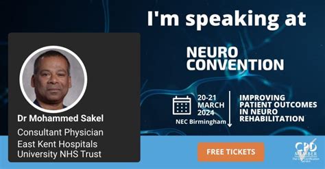 Im Speaking At Neuro Convention 2024 Join Me Dr Mohamed Sakel Mrcp Uk