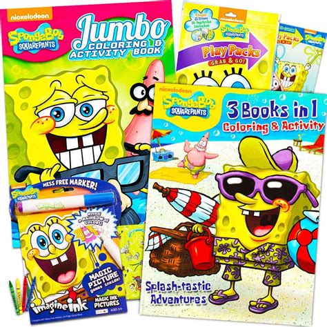 Spongebob Squarepants Coloring And Activity Book Set With Stickers 3