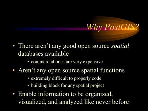 Ppt Building A Spatial Database In Postgresql Powerpoint Presentation